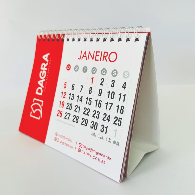 Calendário 15x12 - Dagra - Serviços Gráficos